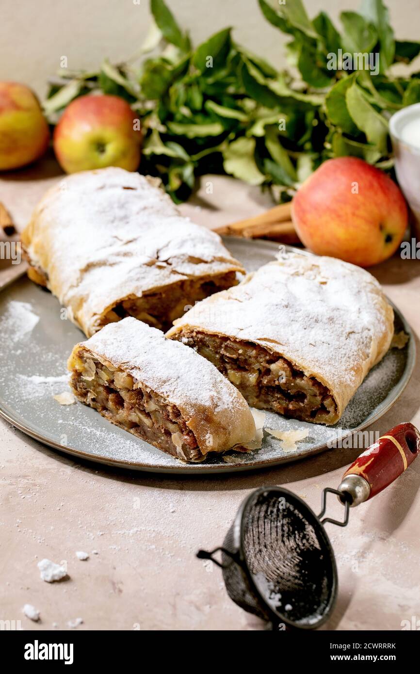 Classic apple strudel Stock Photo - Alamy
