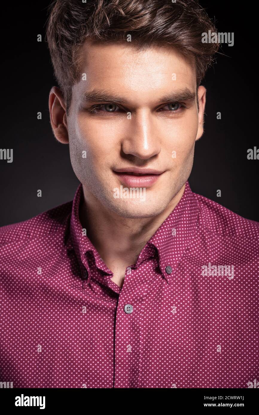 Smiling black man lips close hi-res stock photography and images - Alamy