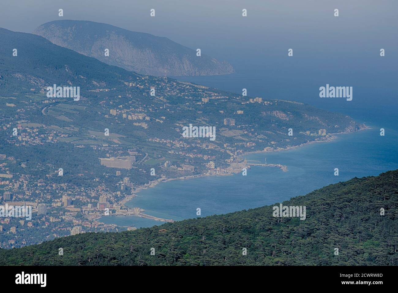 View of the Big Yalta from the Crimean Mountains. Ai-Petri, Crimean ...