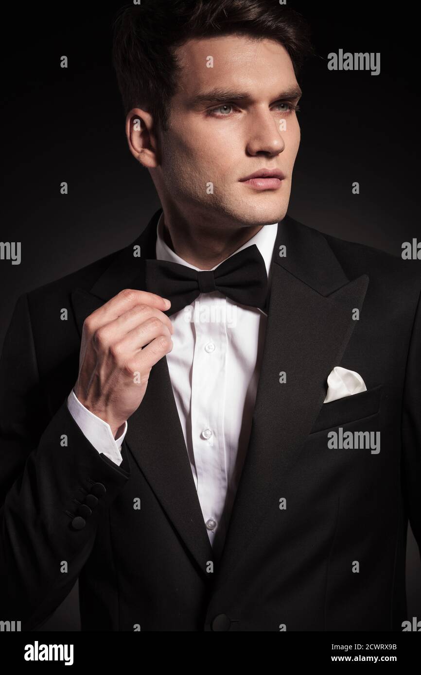 Fixing bowtie hi-res stock photography and images - Alamy