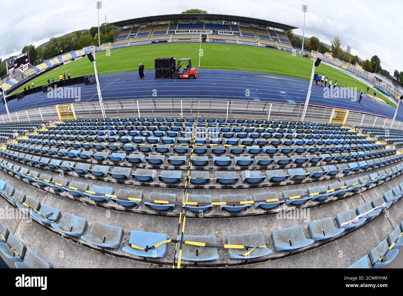 Jena, Germany. 30th Sep, 2020. The traditional stadium on the day of ...