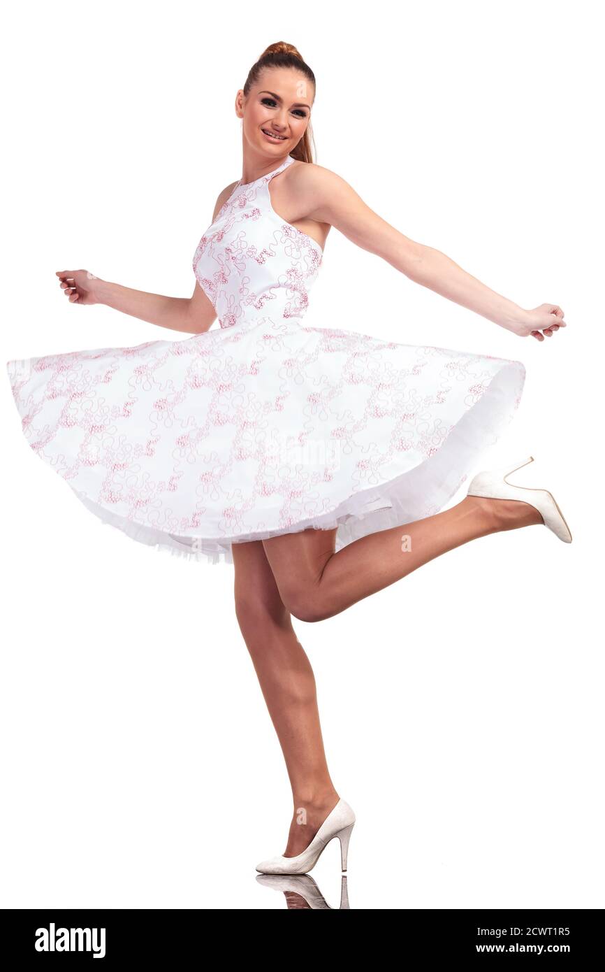Lifting up dress hi-res stock photography and images - Alamy