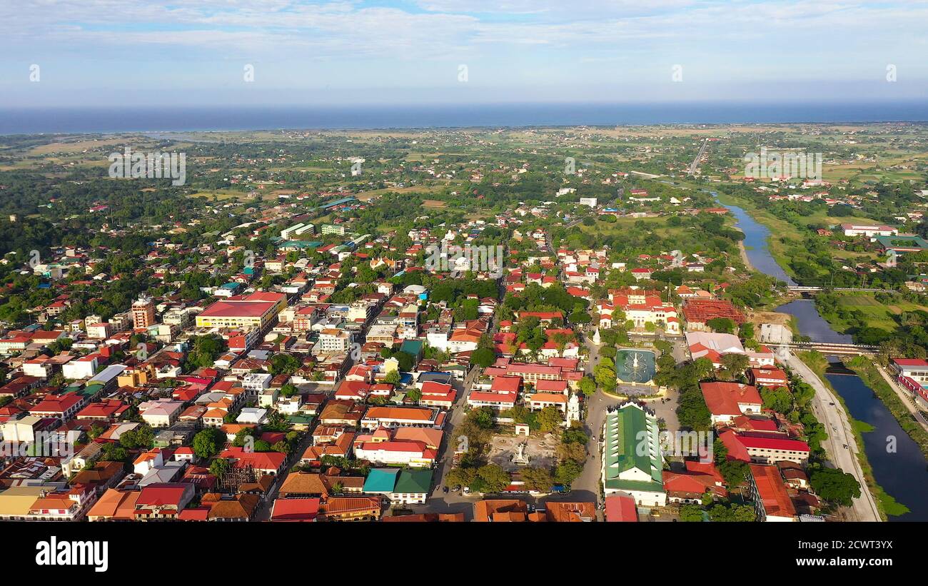 Historic colonial town in Spanish style Vigan. Historic buildings in ...