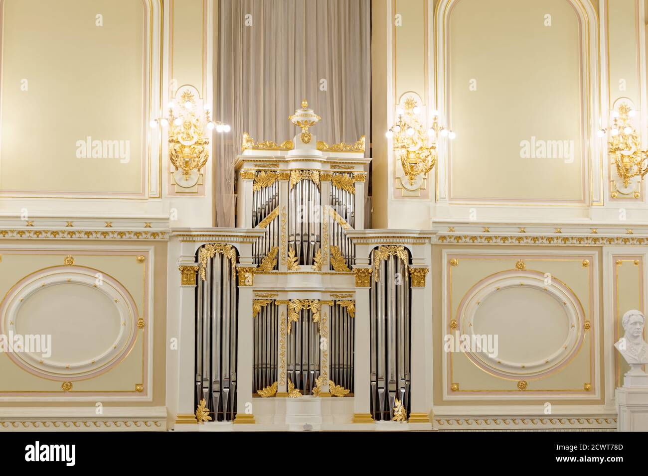 Organ in State Academic Capella of St. Petersburg, Russia Stock Photo ...