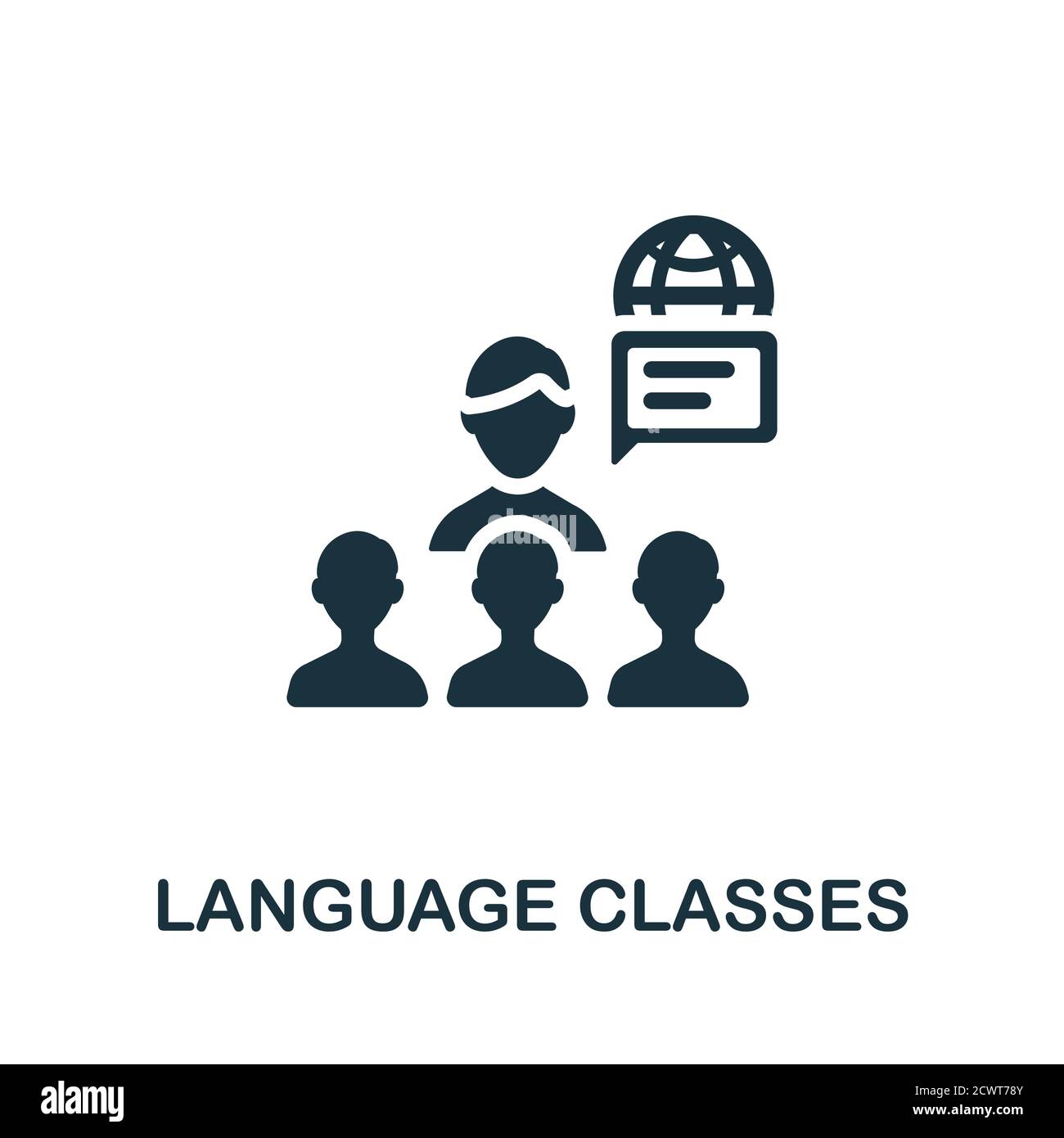 English language classes sign Stock Vector Images - Alamy