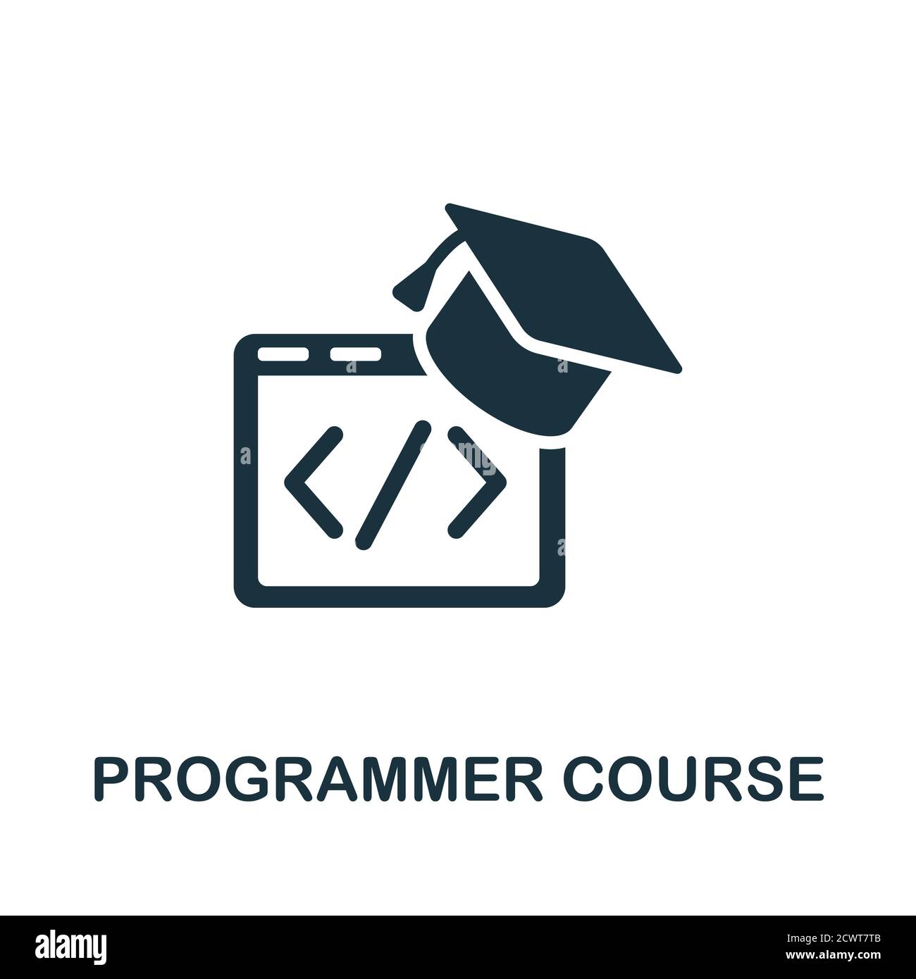 Programmer Course Icon Simple Element From Online Course Collection Creative Programmer Course