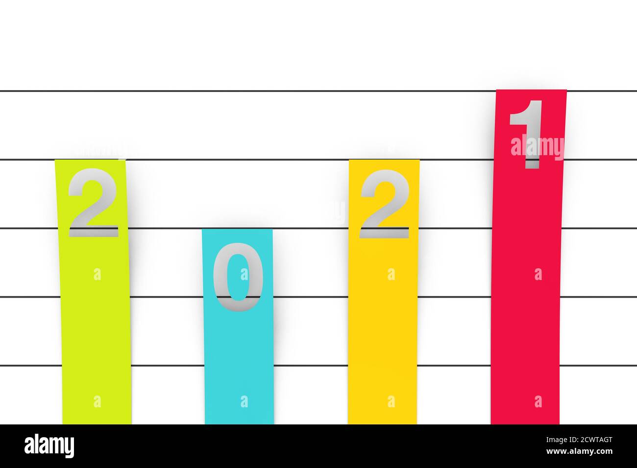 Colour Column Flat Graph Chart Infographics Paper Elements with 2021 ...