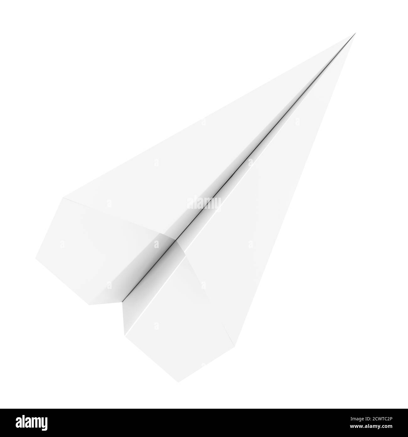 White Origami Paper Airplane on a white background. 3d Rendering Stock ...