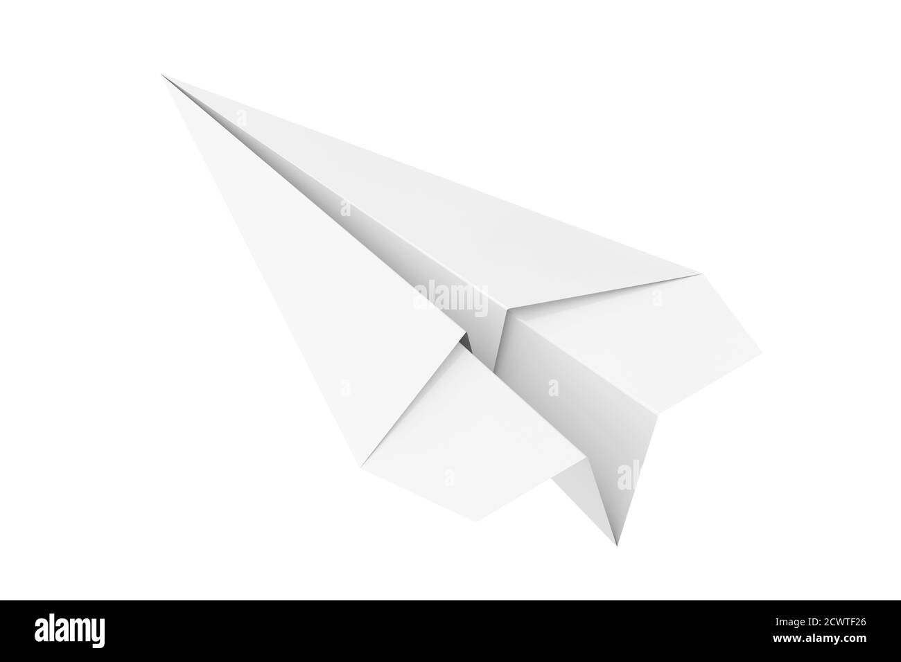 White Origami Paper Airplane on a white background. 3d Rendering Stock ...