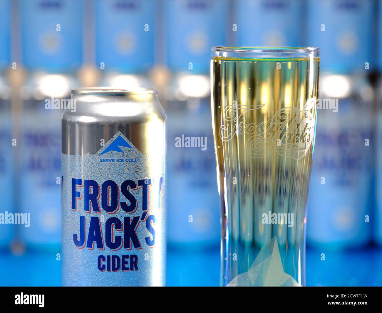 Tins of Frosty Jack's 7.5 % Volumne Cider Stock Photo - Alamy