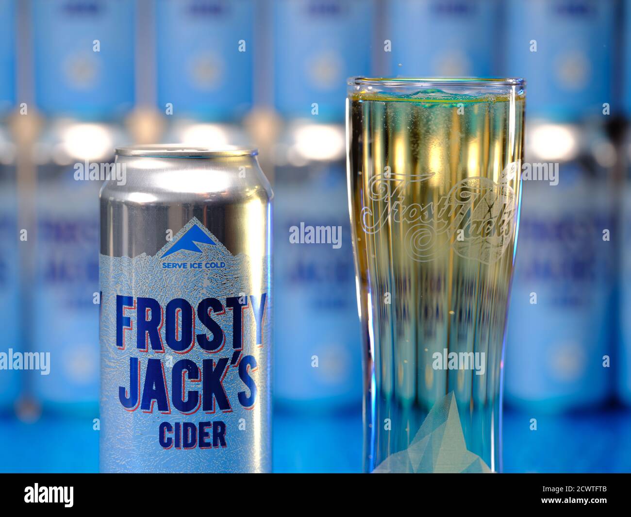Tins of Frosty Jack's 7.5 % Volumne Cider Stock Photo - Alamy