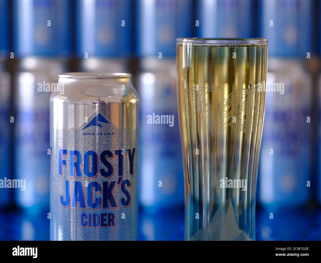 Tins of Frosty Jack's 7.5 % Volumne Cider Stock Photo - Alamy