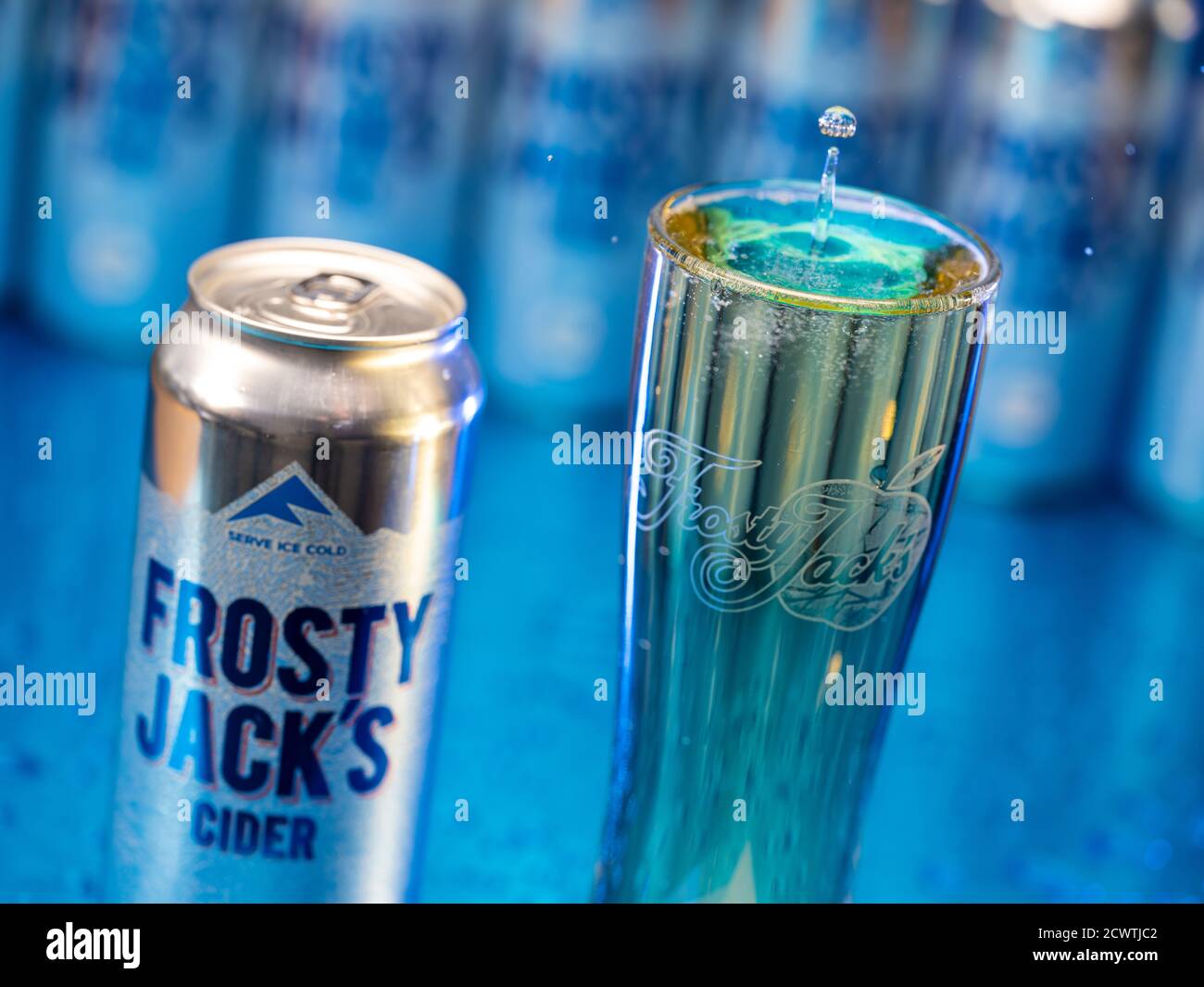 Tins of Frosty Jack's 7.5 % Volumne Cider Stock Photo - Alamy