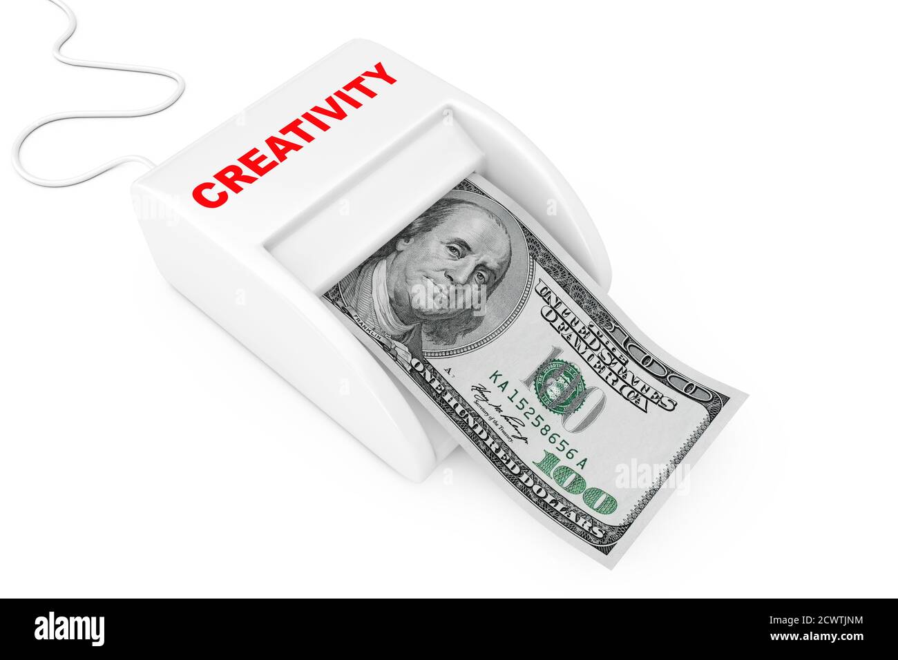 Make Money with Creativity Concept. Money Maker Creativity Machine with ...