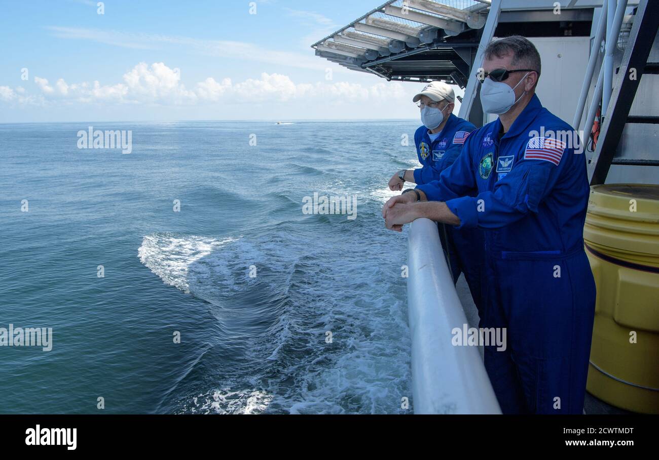 SpaceX Demo-2 Pre-Landing NASA Chief Astronaut Pat Forrester, left, and ...