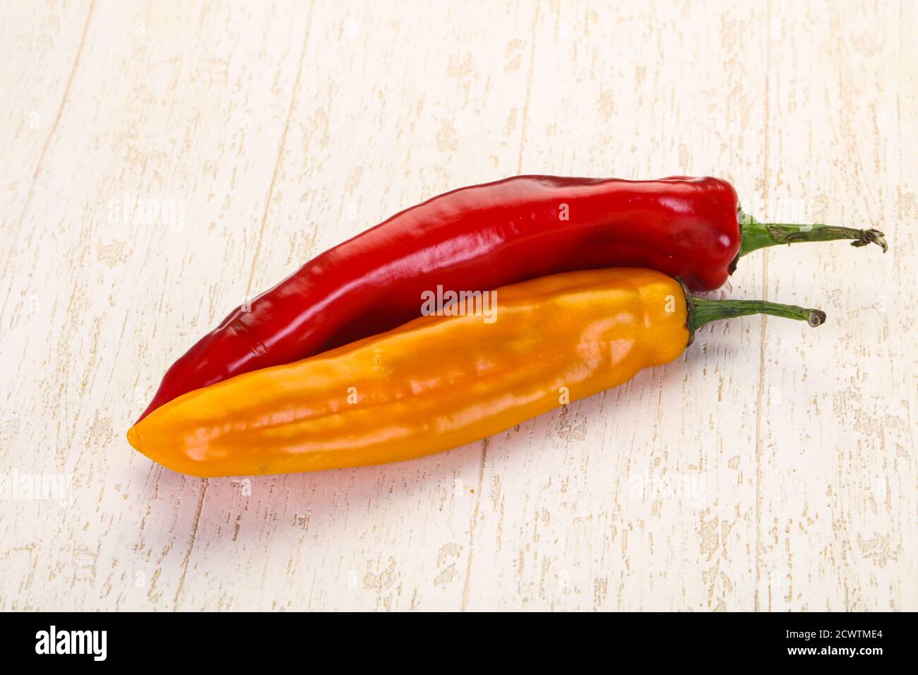 Delicous Ramiro yellow and red pepper Stock Photo - Alamy