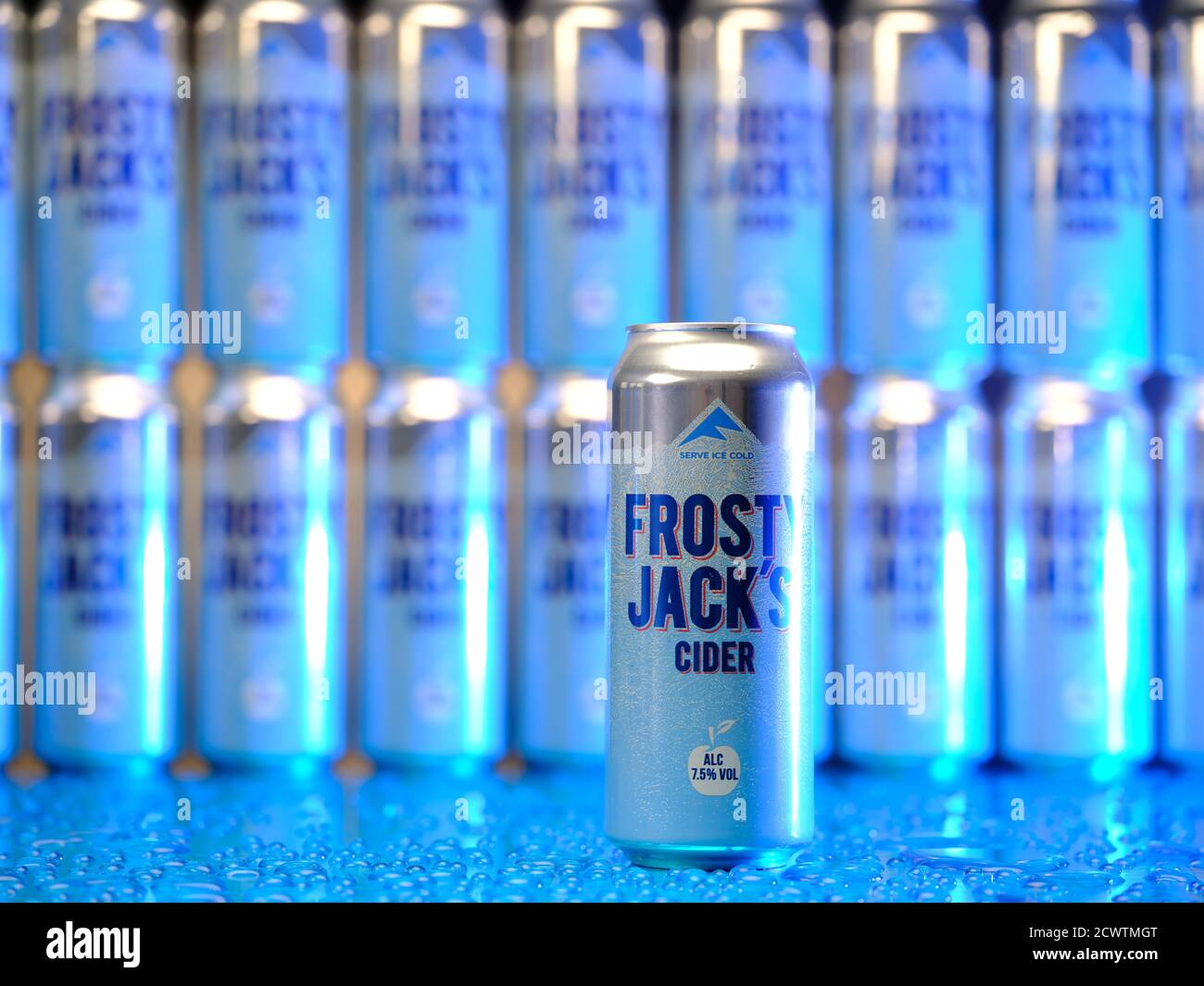 Tins of Frosty Jack's 7.5 % Volumne Cider Stock Photo - Alamy