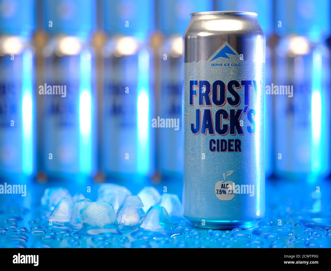 Tins of Frosty Jack's 7.5 % Volumne Cider Stock Photo - Alamy