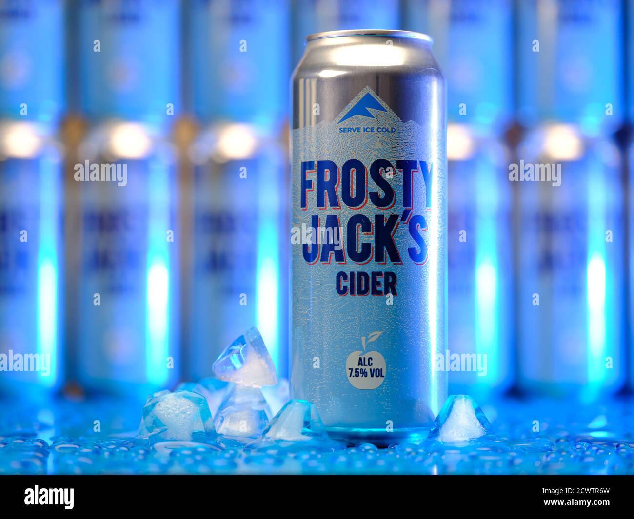 Tins of Frosty Jack's 7.5 % Volumne Cider Stock Photo - Alamy