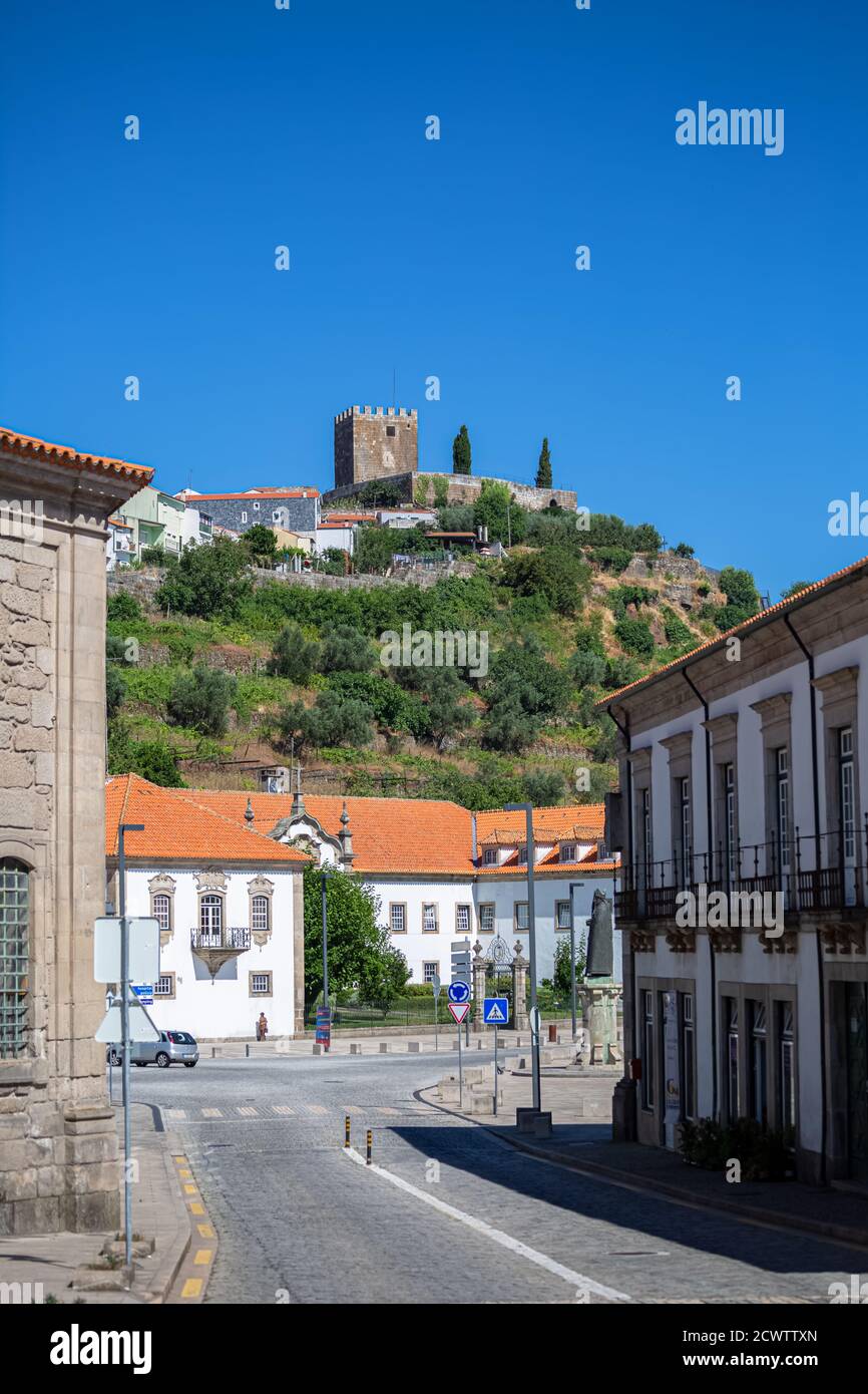 Lamego / Portugal - 07 25 2019 : View at the exterior facade tower at ...