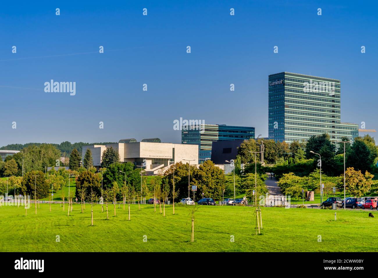 Vilnius, Lithuania- 16 September 2020: View to Vilnius city, modern ...