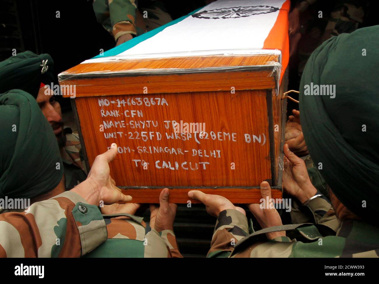 Indian Army Soldiers Carry Body High Resolution Stock Photography and ...
