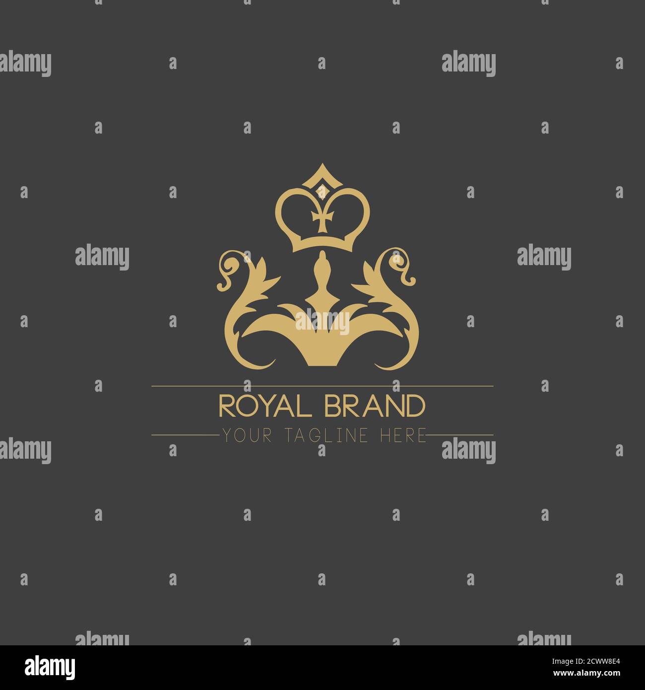 Royal brand illustration vector logo design hotel and company symbols ...