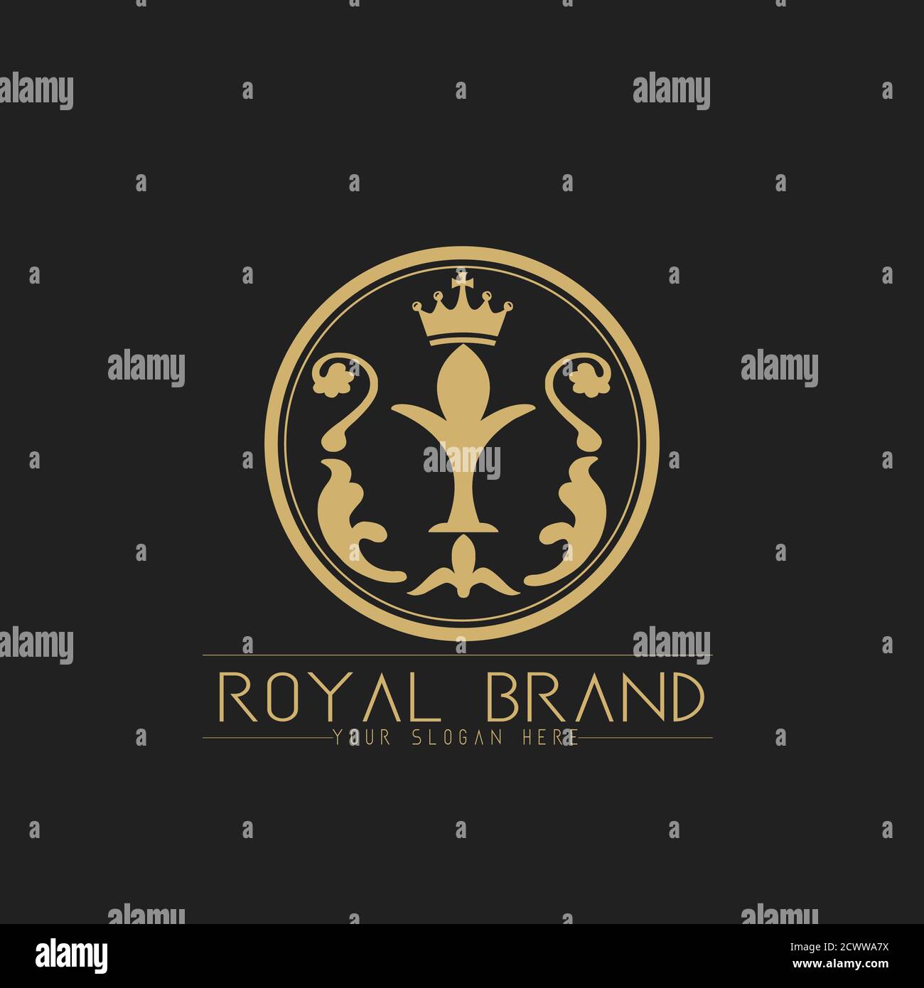 Royal brand illustration vector logo design hotel and company symbols ...