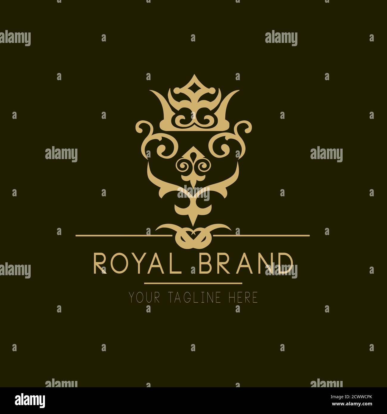 Royal brand illustration vector logo design hotel and company symbols ...