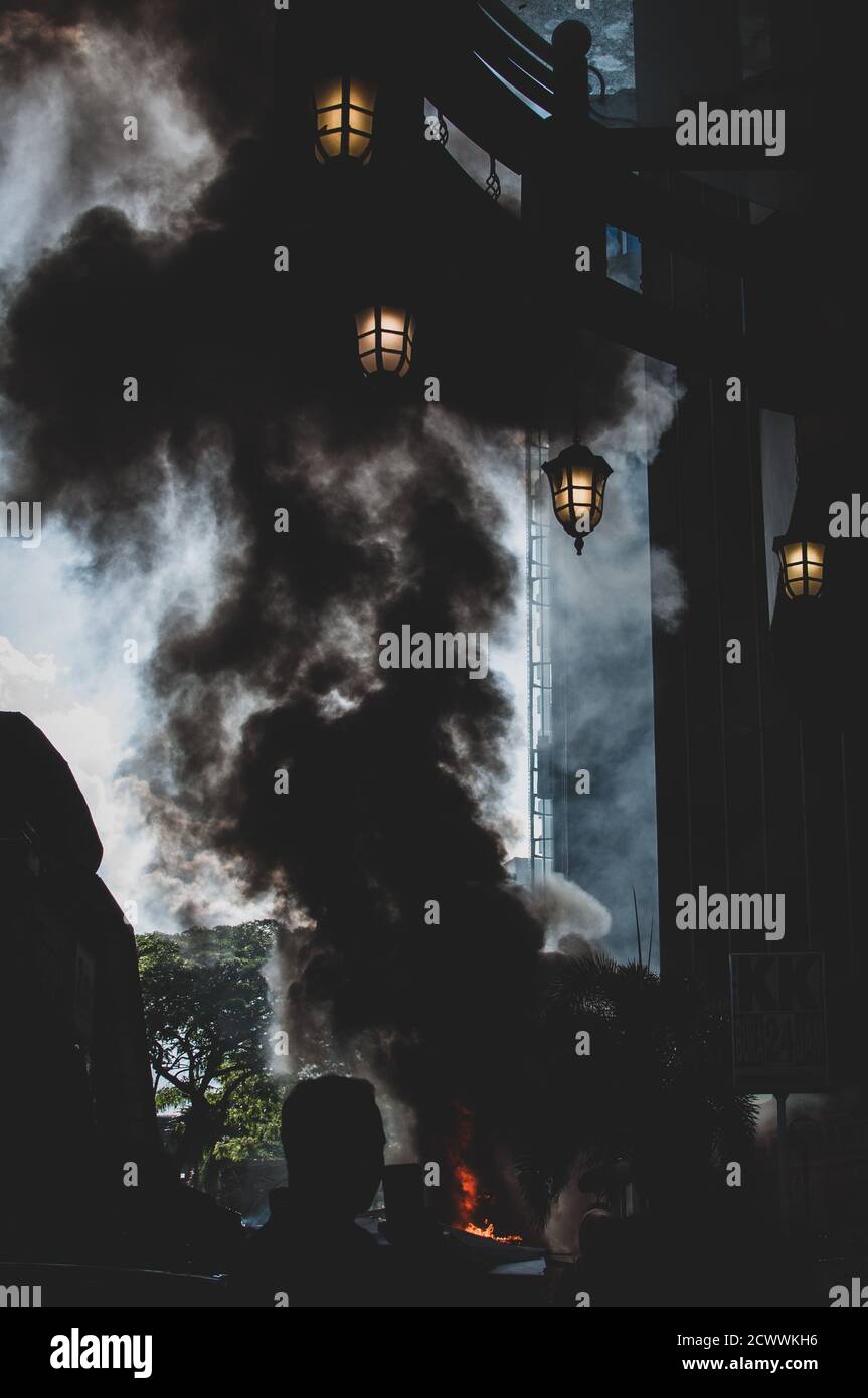 Fire destroying Kuala Lumpur Stock Photo - Alamy