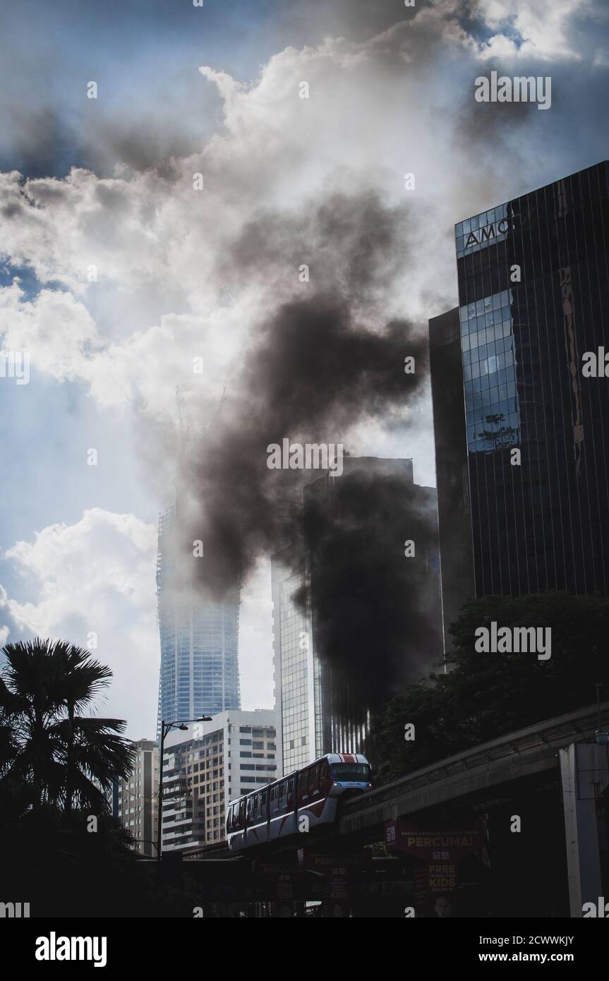 Fire destroying Kuala Lumpur Stock Photo - Alamy