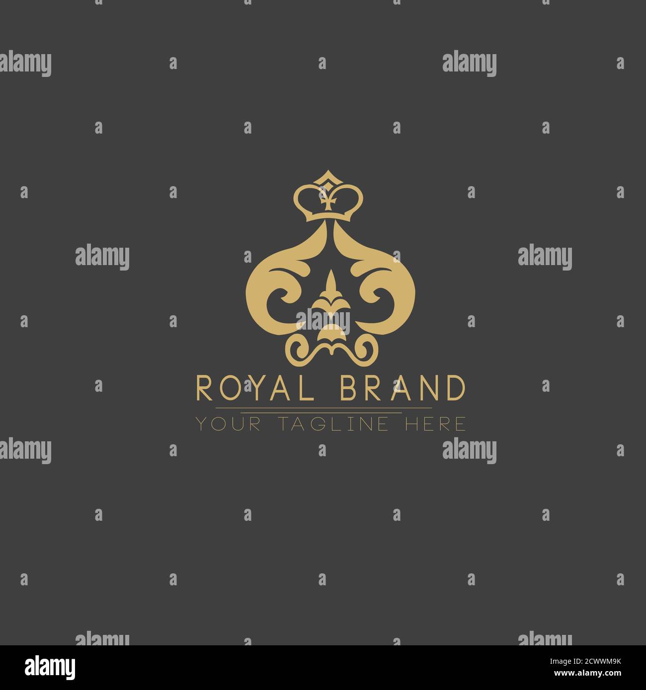 Royal brand illustration vector logo design hotel and company symbols ...