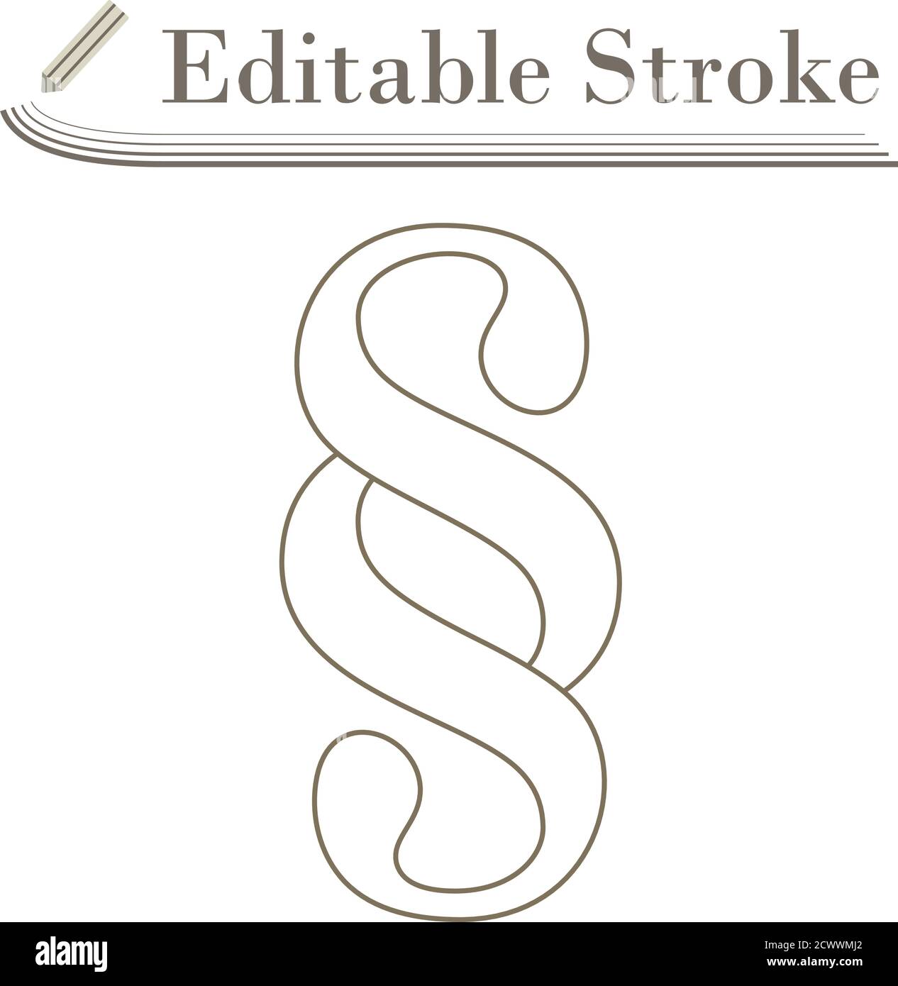 Paragraph Symbol Icon. Editable Stroke Simple Design. Vector ...