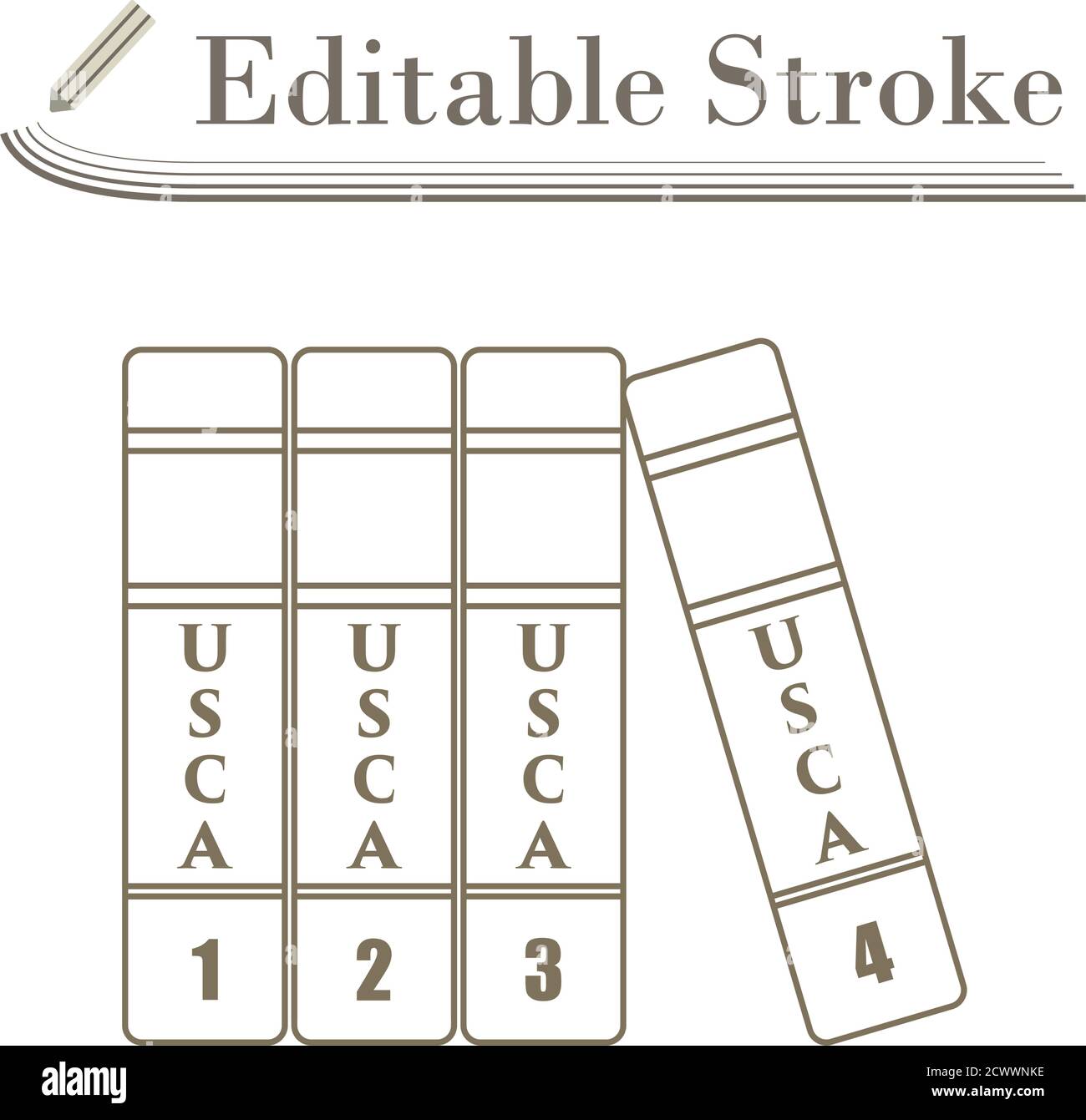 Code Of Laws Icon. Editable Stroke Simple Design. Vector Illustration ...