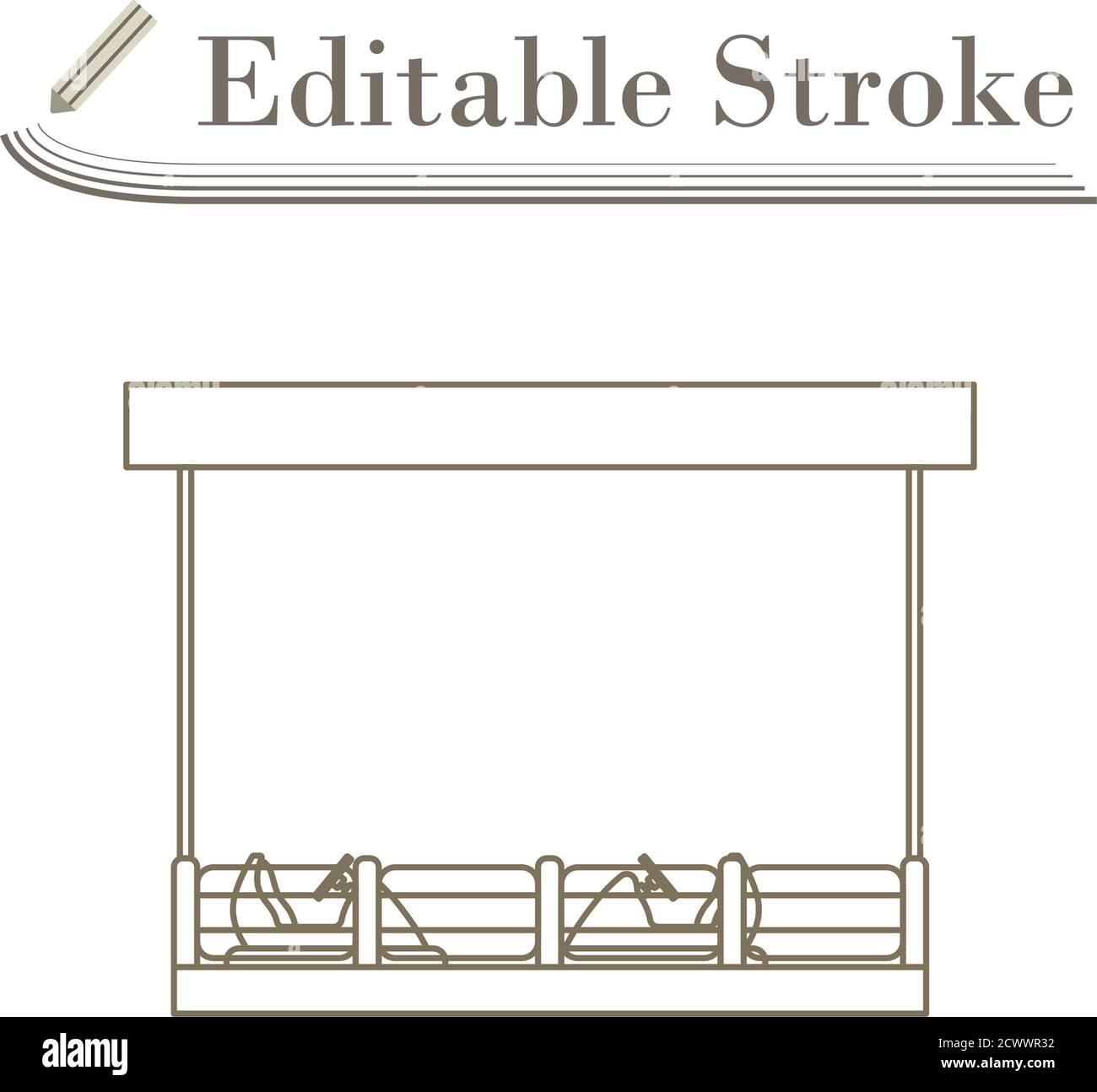 Bumper Cars Icon. Editable Stroke Simple Design. Vector Illustration ...