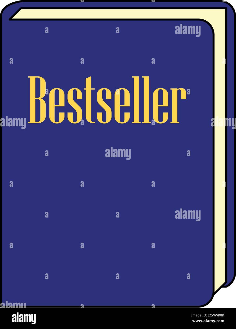 Bestseller Book Icon. Outline With Color Fill Design. Vector ...