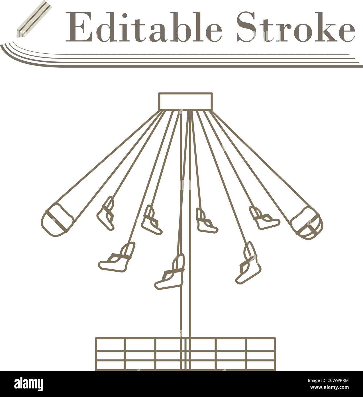 Big Carousel Icon. Editable Stroke Simple Design. Vector Illustration ...