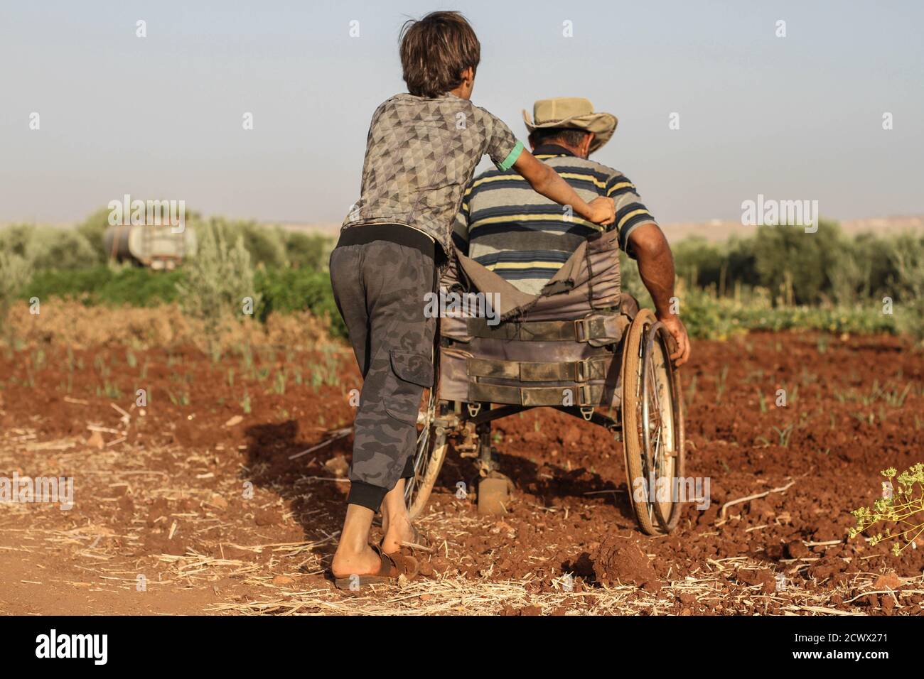 September 29, 2020: The photos show a Syrian farmer from the ...