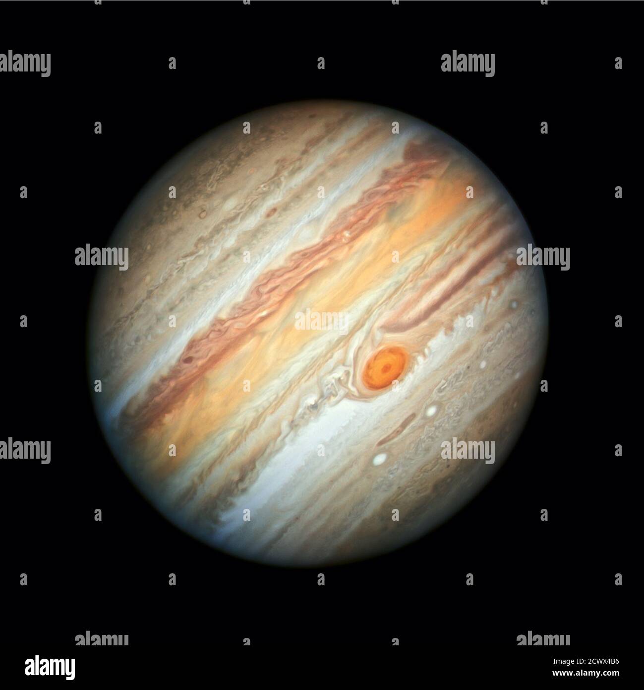 The Hubble Space Telescope captured a new portrait of Jupiter, showcasing the planet's massive ...