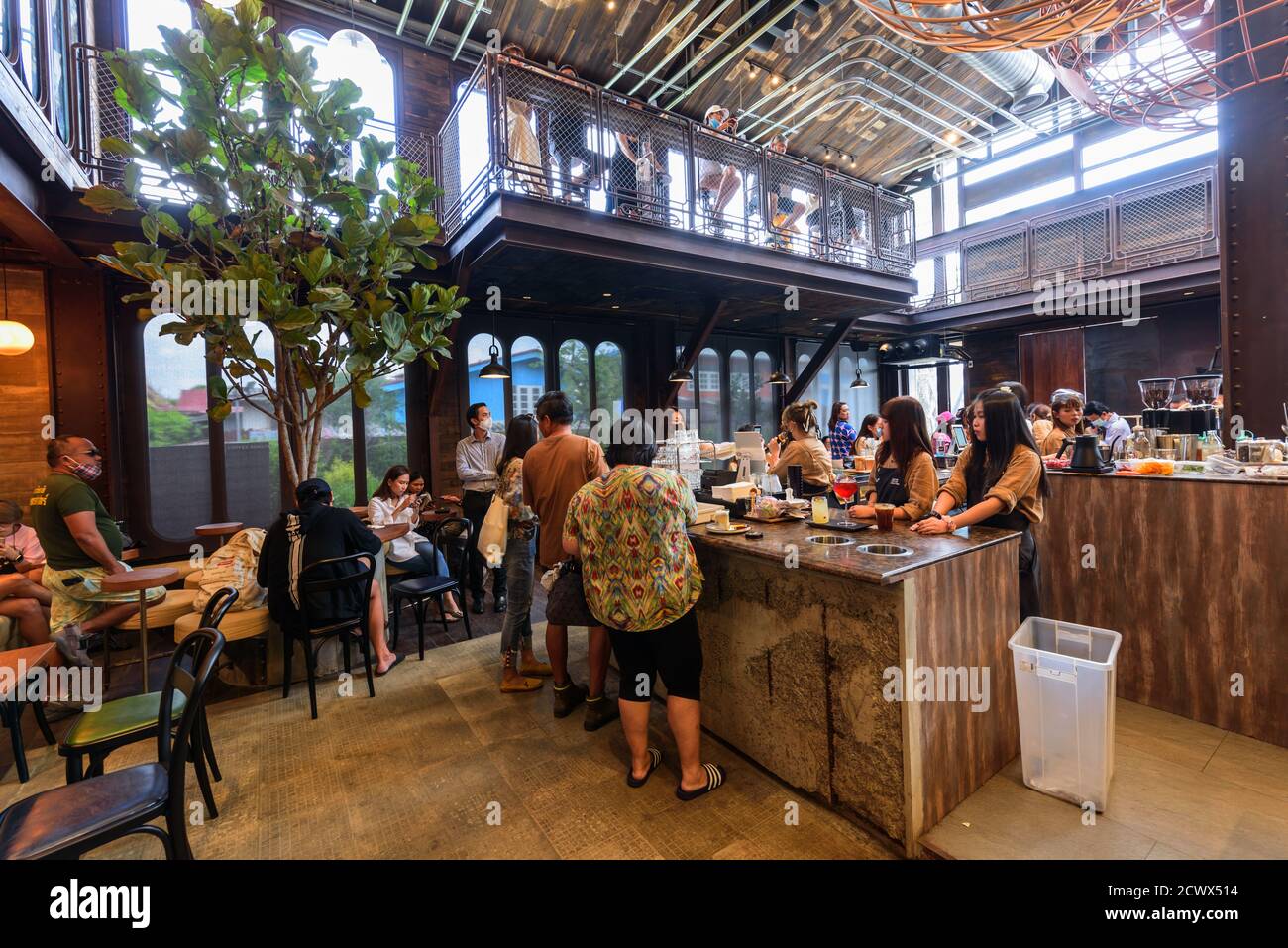 Bangkok, Thailand - 16 September, 2020: Inside of NANA Hunter Coffee ...