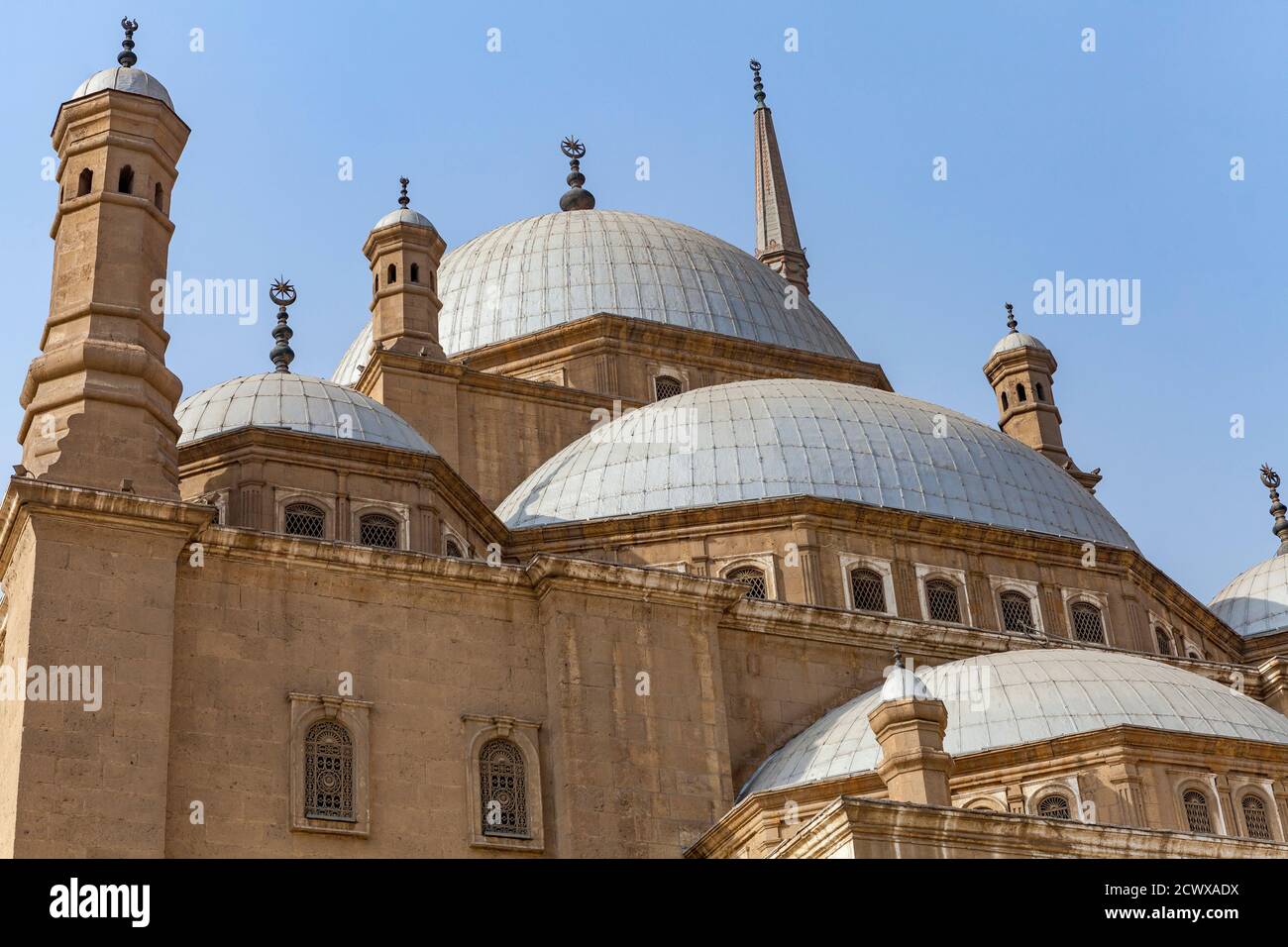 Domes and minarets of the Great Mosque of Muhammad Ali Pasha, the ...