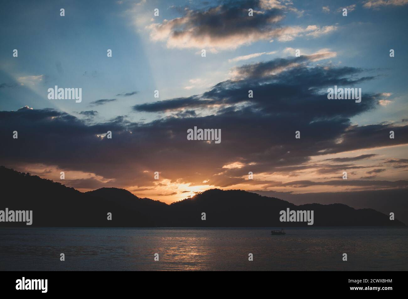 Sunset over the Penang Island Stock Photo - Alamy