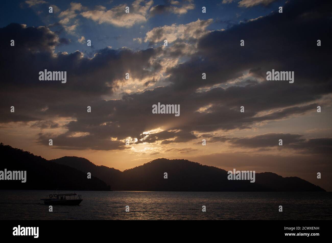 Sunset over the Penang Island Stock Photo - Alamy
