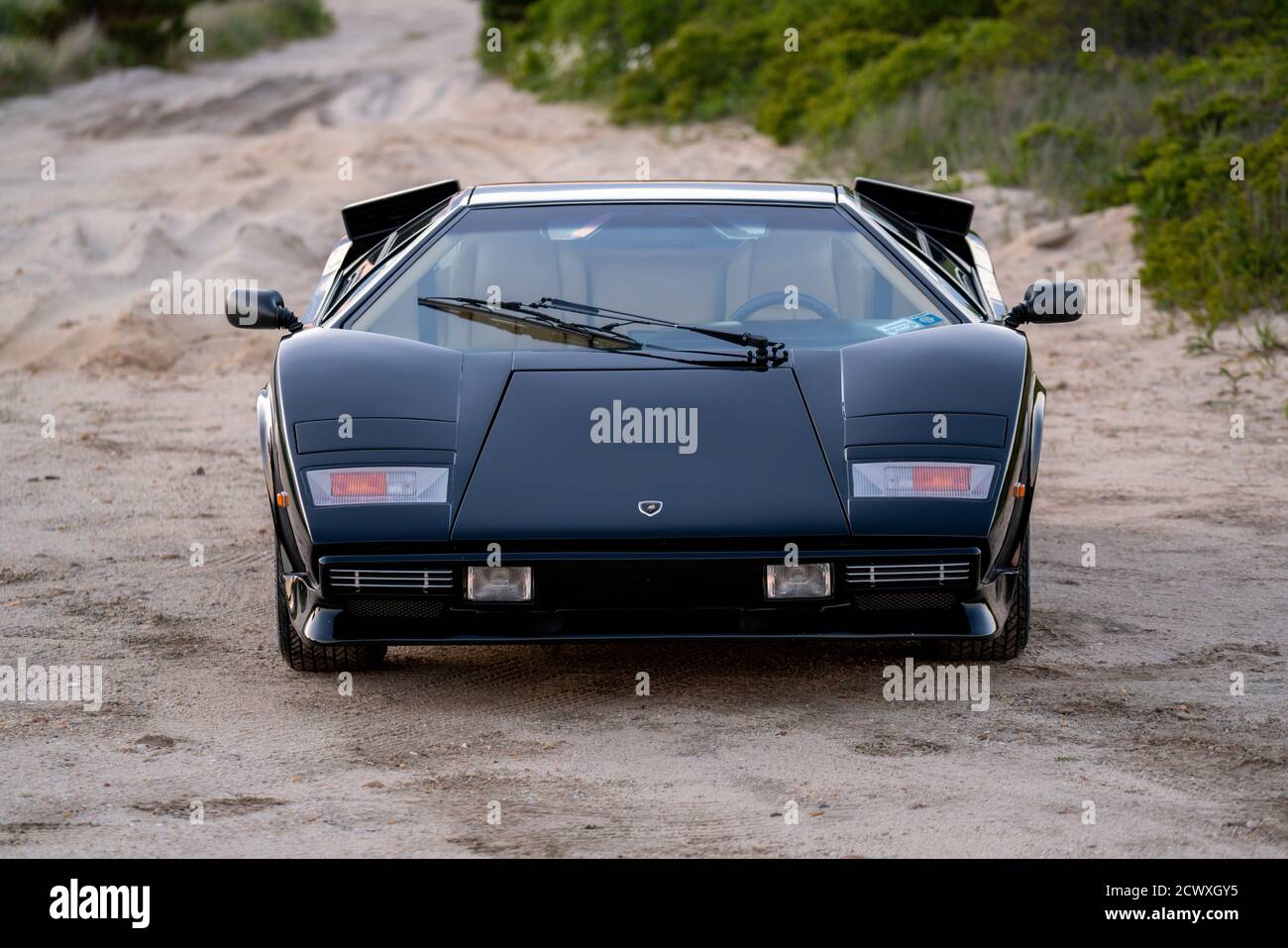 Front view of a 1985 Lamborghini Countach 5000QV Stock Photo - Alamy