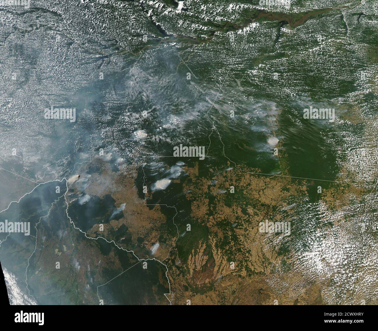 On August 11 and 13, 2019, NASA's Aqua satellite captured images of ...