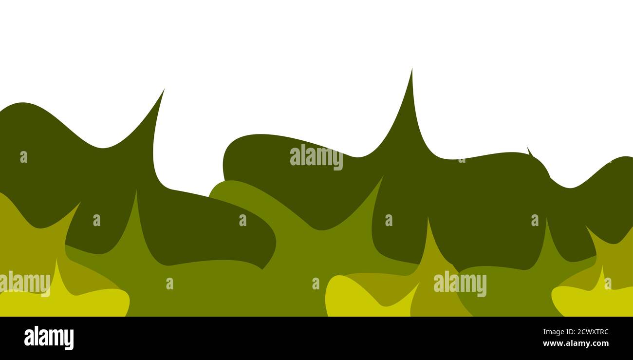 Illustration of green-colored leaf-like patterns on a white background ...