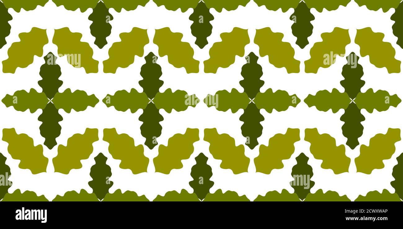 Illustration of green-colored patterns on a white background Stock ...