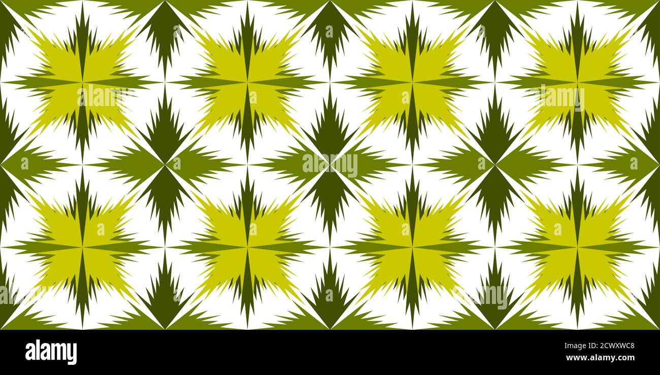 Illustration of green-colored patterns on a white background Stock ...