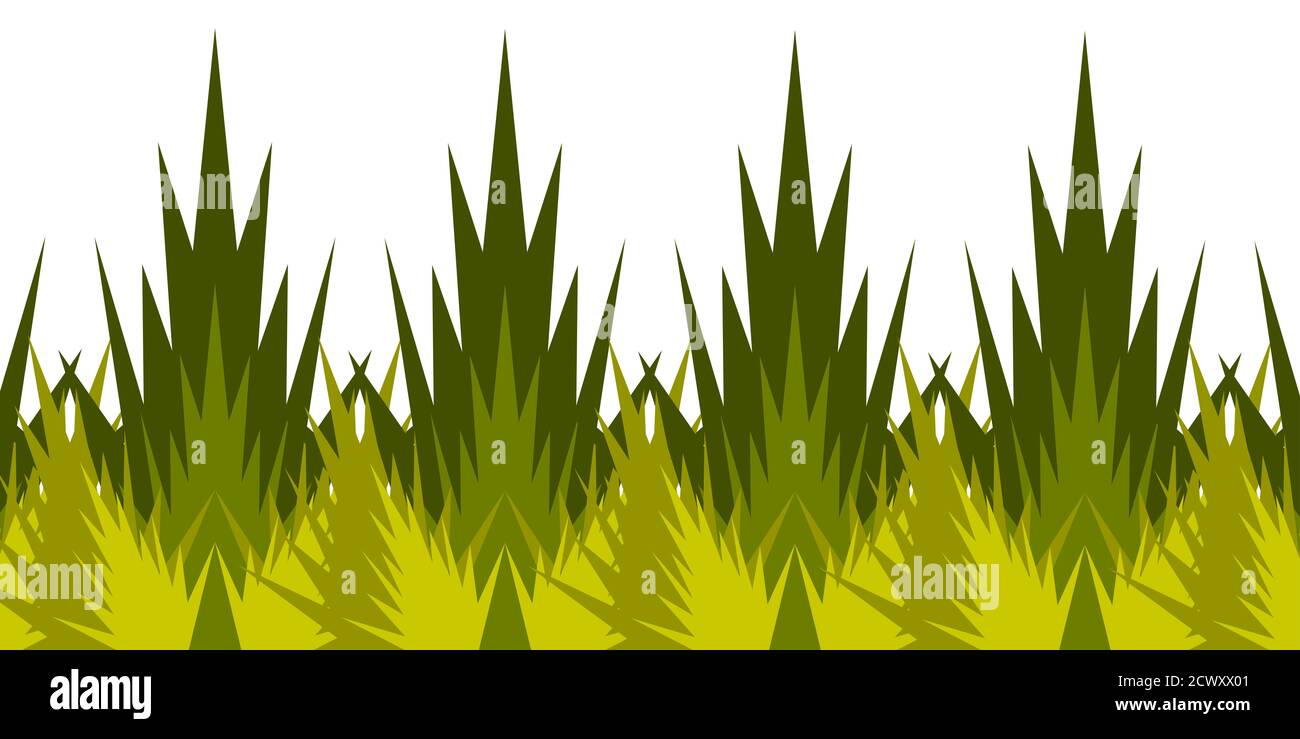 Illustration of green-colored leaf-like patterns on a white background ...