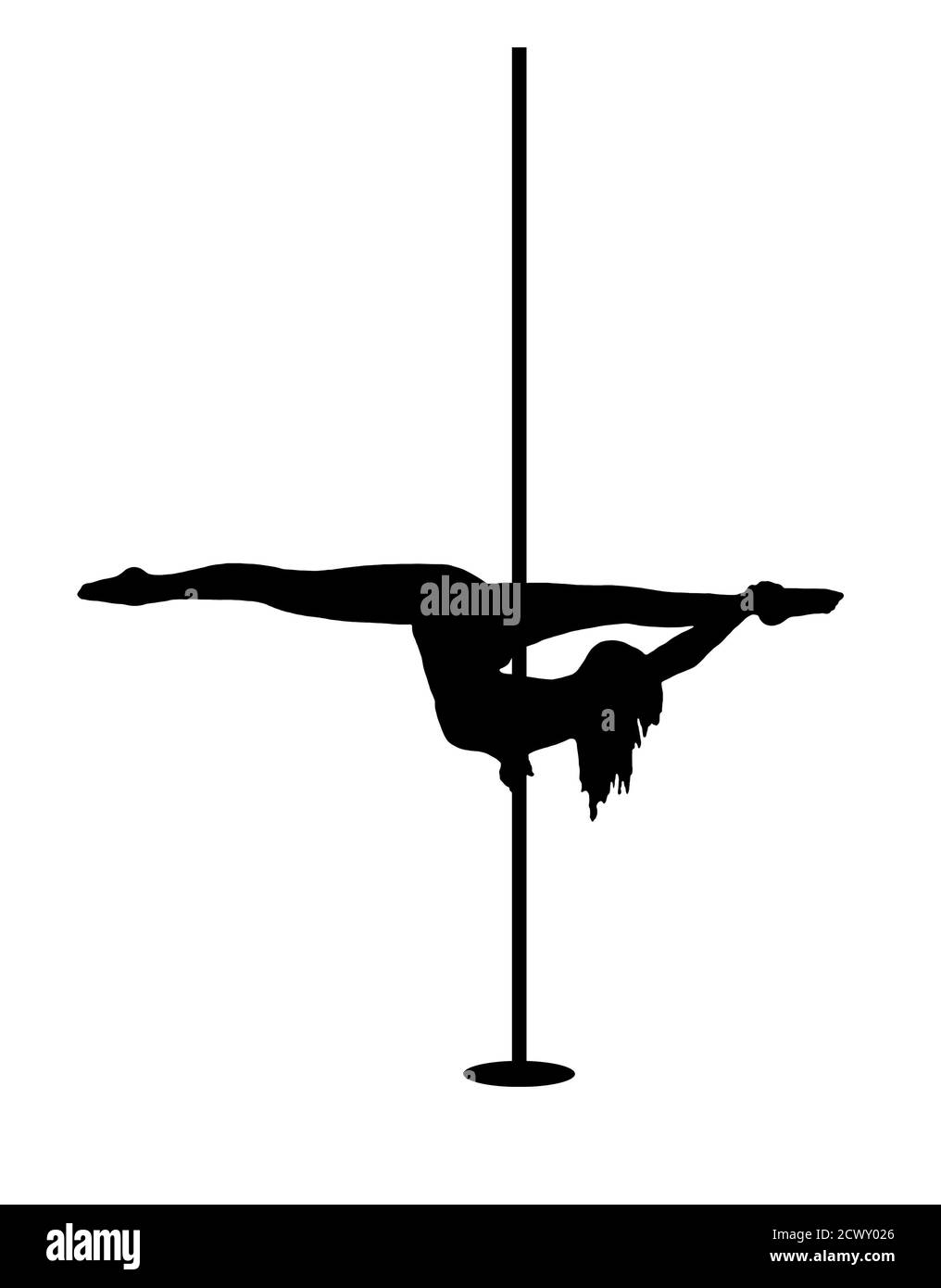Pole dance white background Black and White Stock Photos & Images - Alamy